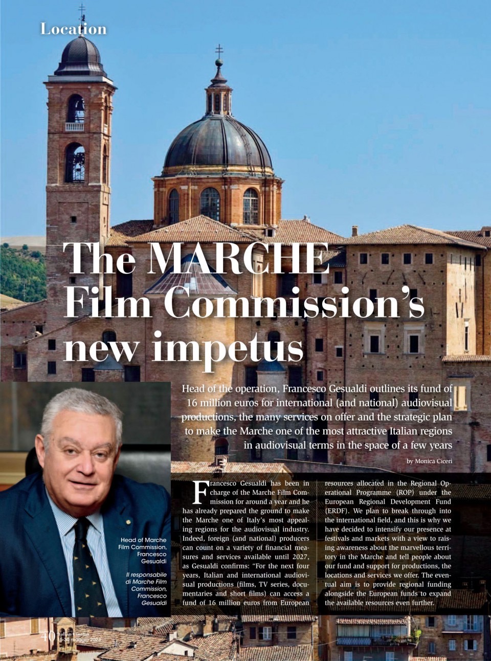 Marche Film Commission, uno speciale su Italian Cinema